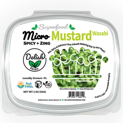 Wasabi Mustard Microgreens (8 oz) - Microgreens Product By Delish ...