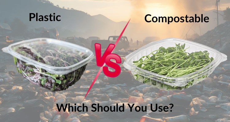 Microgreen Packaging: Compostable vs. Plastic Containers