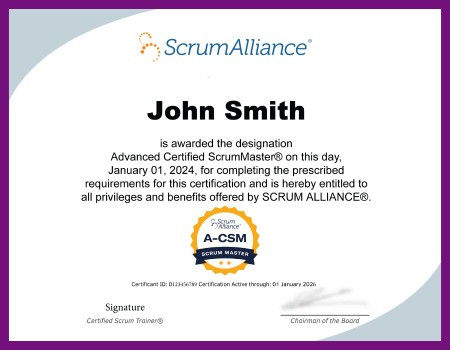 A-CSM Certification | Advanced Certified Scrum Master Training