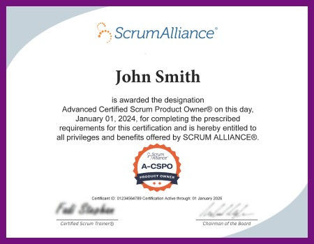 A-CSPO Certification | Advanced Scrum Product Owner Training