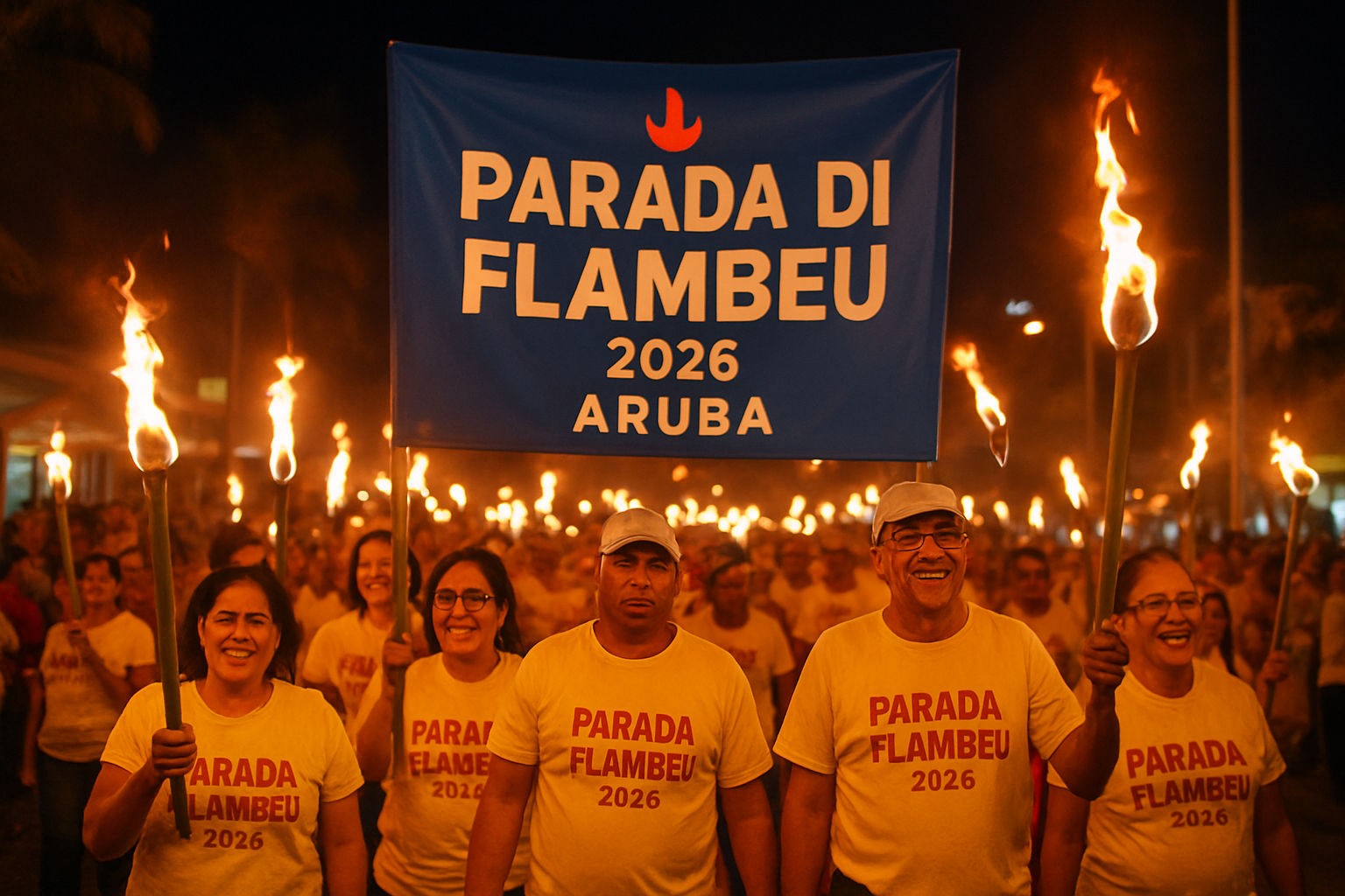 Torch Parade (Parada di Flambeu) January 2026 - IslandsEvents.com