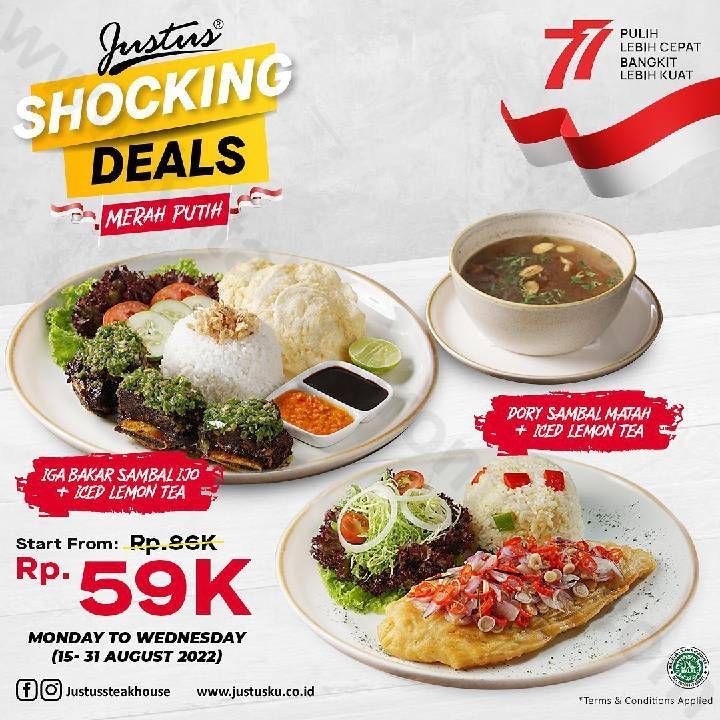 Promo Justus Shocking Deals Merah Putih – Harga Spesial Paket Menu ...