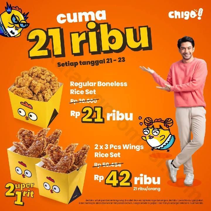 Promo CHIGO 2UPER 1RIT – Harga Spesial Menu Boneless & Crispy Wings ...