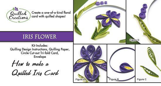 Iris Flower Quilling Card Kit