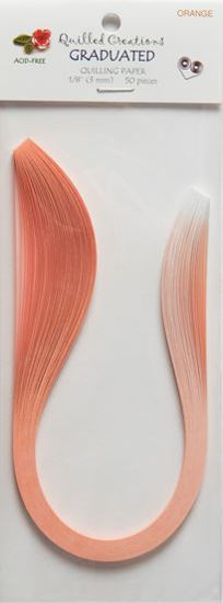 Orange Graduated Quilling Paper (1/8")