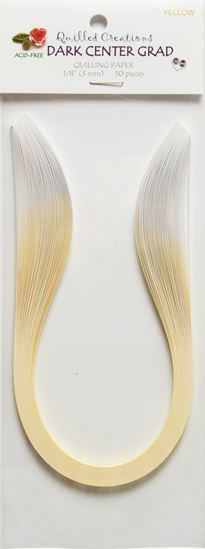 Yellow Dark Center Graduated Quilling Paper (1/8")