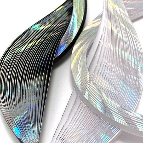 Black Quilling Paper with Silver Holofoil Gilded Edge