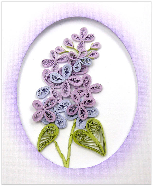 Lilac Card Quilling Instructions Printed