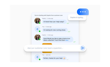 Live chat features in action