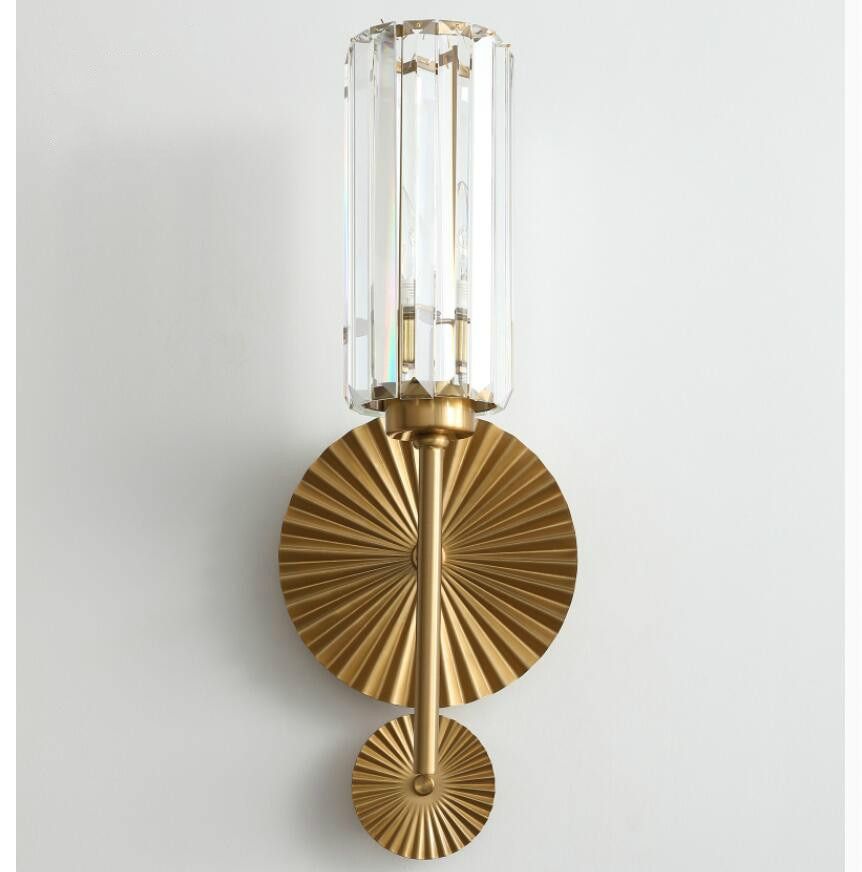 Luxury modern minimalist crystal gold wall living room bedroom bedside ...