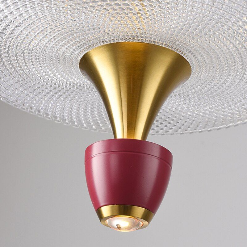 Modern minimalist acrylic RD/GR/BLK LED pendant light bedside bedroom ...