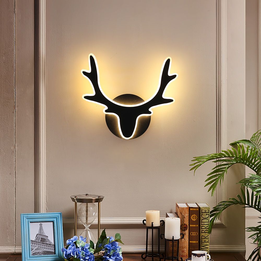 Modern Nordic LED Wall Light Antler Model Wall Lamp Indoor Wall Sconce ...