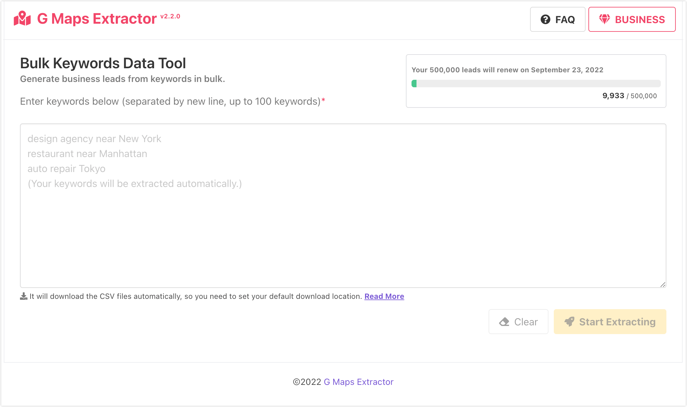 How to extract leads in bulk from Google Maps based on keywords