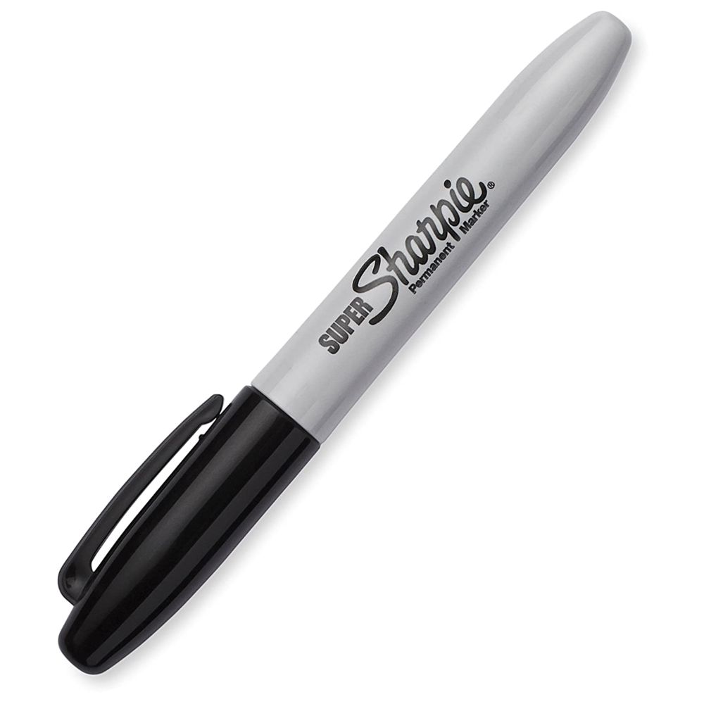 Sharpie Super Permanent Marker, Fine Bullet Tip, Black, Single Marker