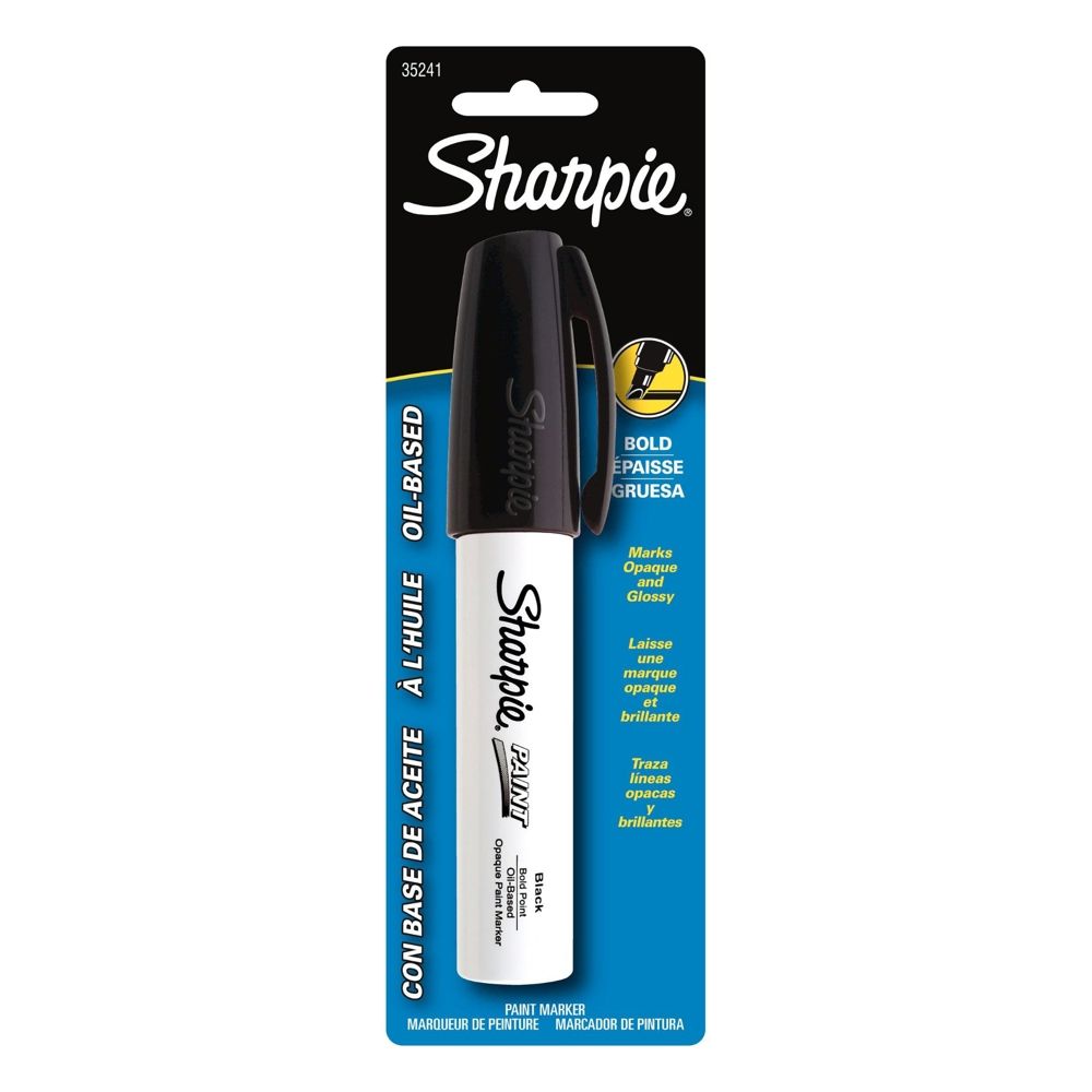 Sharpie Permanent Paint Marker, Extra-Broad Chisel Tip, Black, Single ...