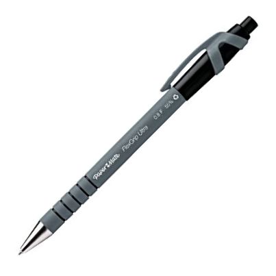 Paper Mate FlexGrip Ultra Retractable Ballpoint Pen, Fine Point, Black ...