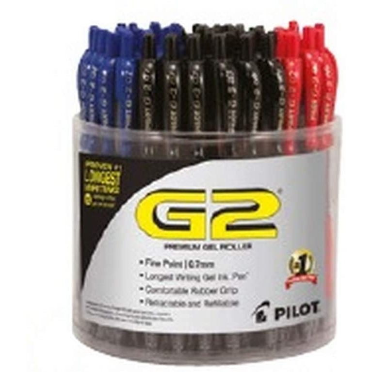 Pilot G2 Retractable Gel Pens Display Tub, Fine Point, 0.7 Mm, Assorted ...