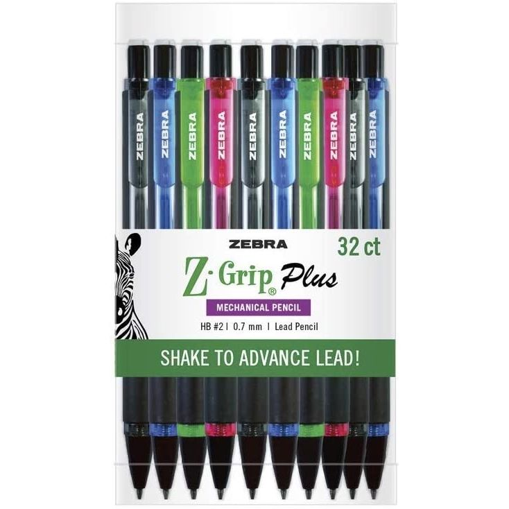 Zebra Z-Grip Plus Mechanical Pencils, Shake Advance Technology, 0.7mm ...