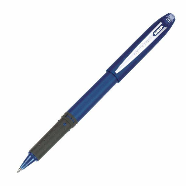 60705 Uni-Ball Roller Grip Roller Ball Pen, Micro 0.5mm, Blue Ink ...