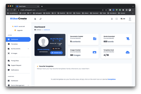 Ubercreate Ultimate Ai Writer And Ai Image Generator