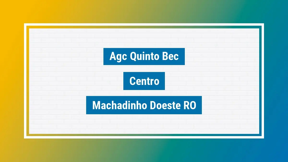 Correios centro machadinho doeste ro agencia agc quinto bec