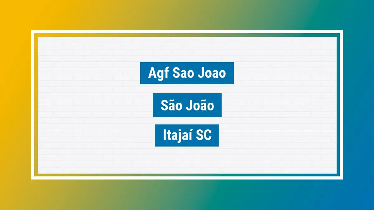Correios são joão itajaí sc agencia correio agf sao joao