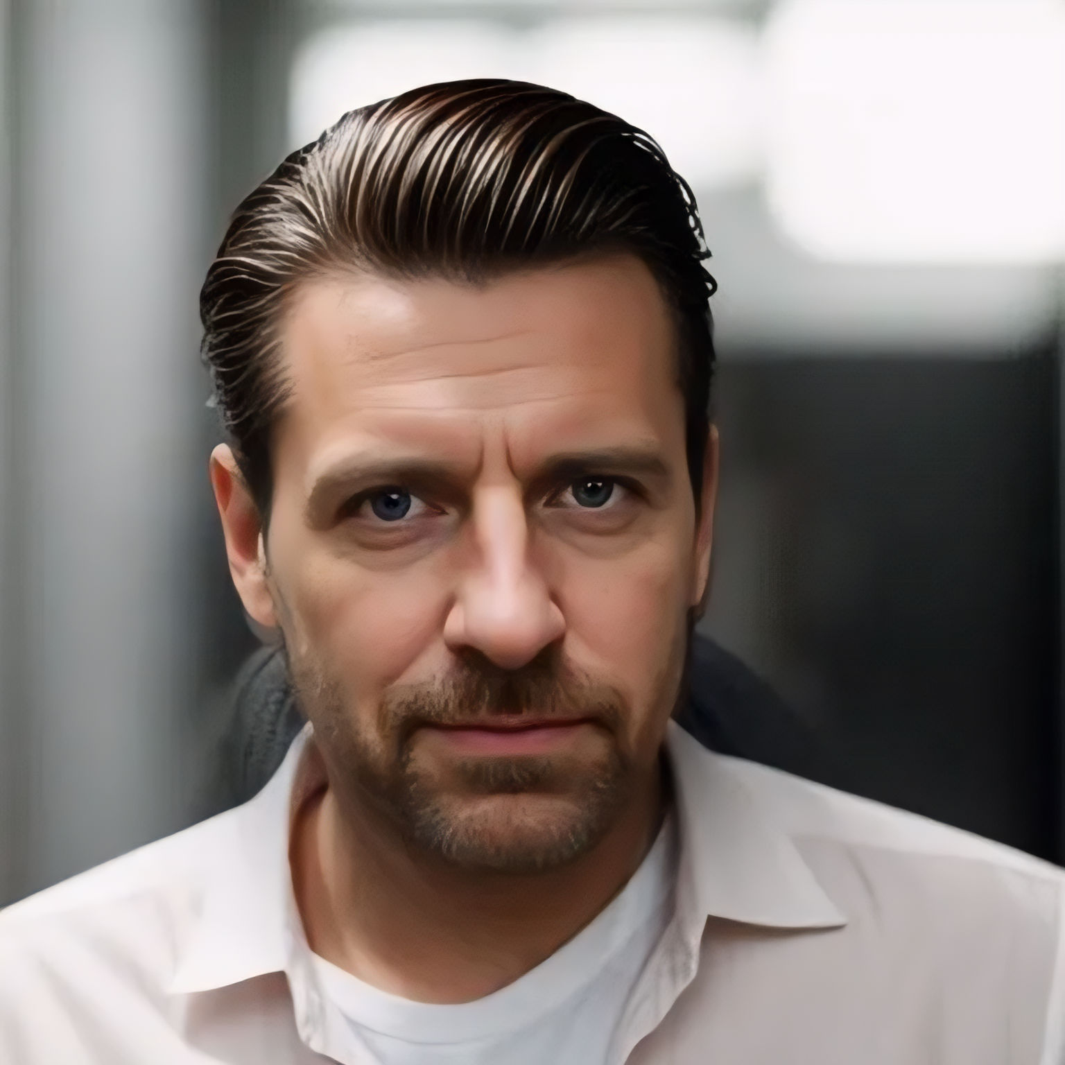 Virtually try on the Slicked back hair style with AI hairstyles