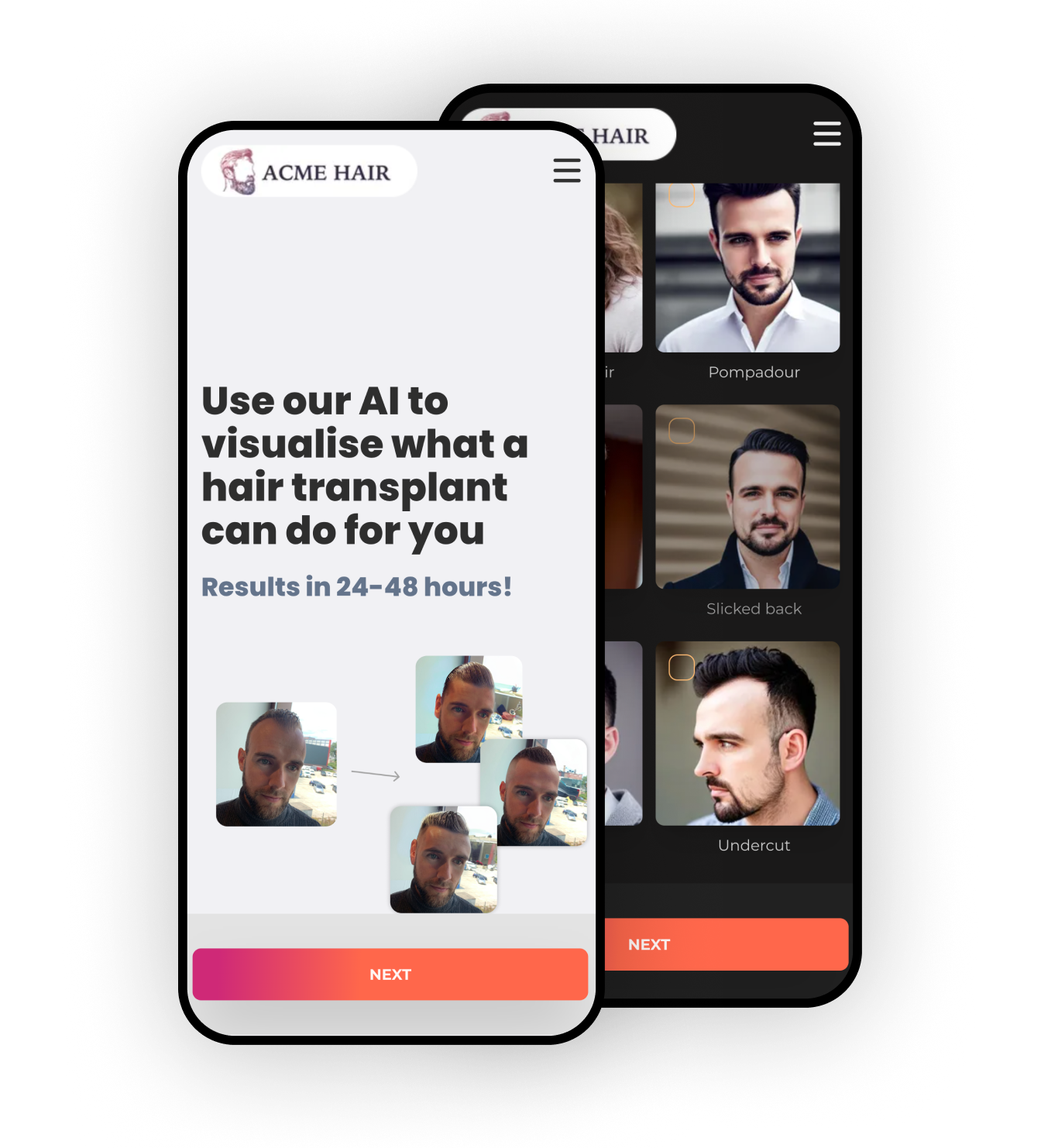 AI hairstyles for hair clinics