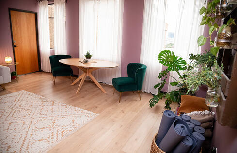 Serene Windowed Room within a Holistic Wellness Studio - Treatment ...