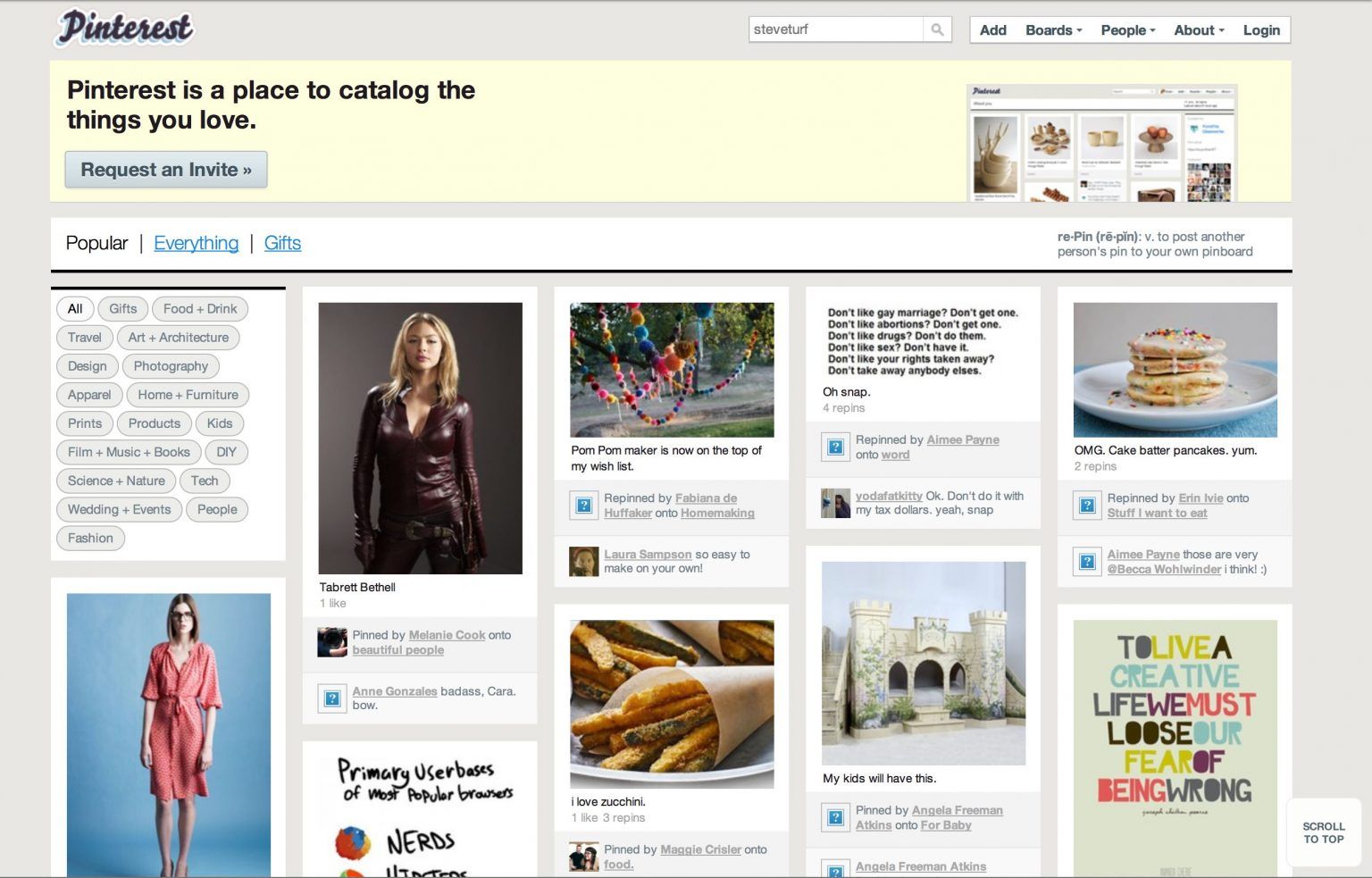 early-pinterest - The History of the Web