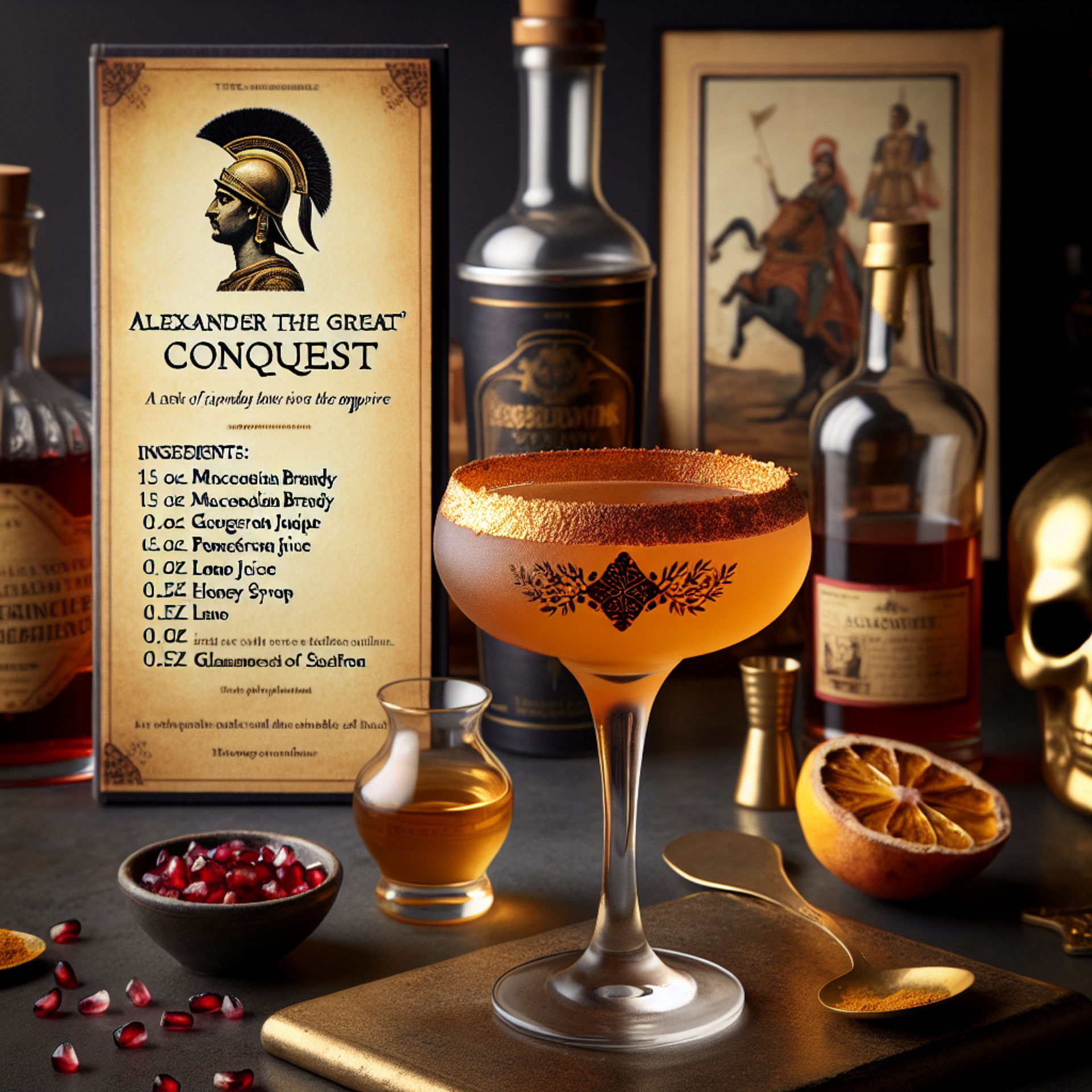 Alexander the Great's Conquest, Bold cocktail inspired by Alexander the ...