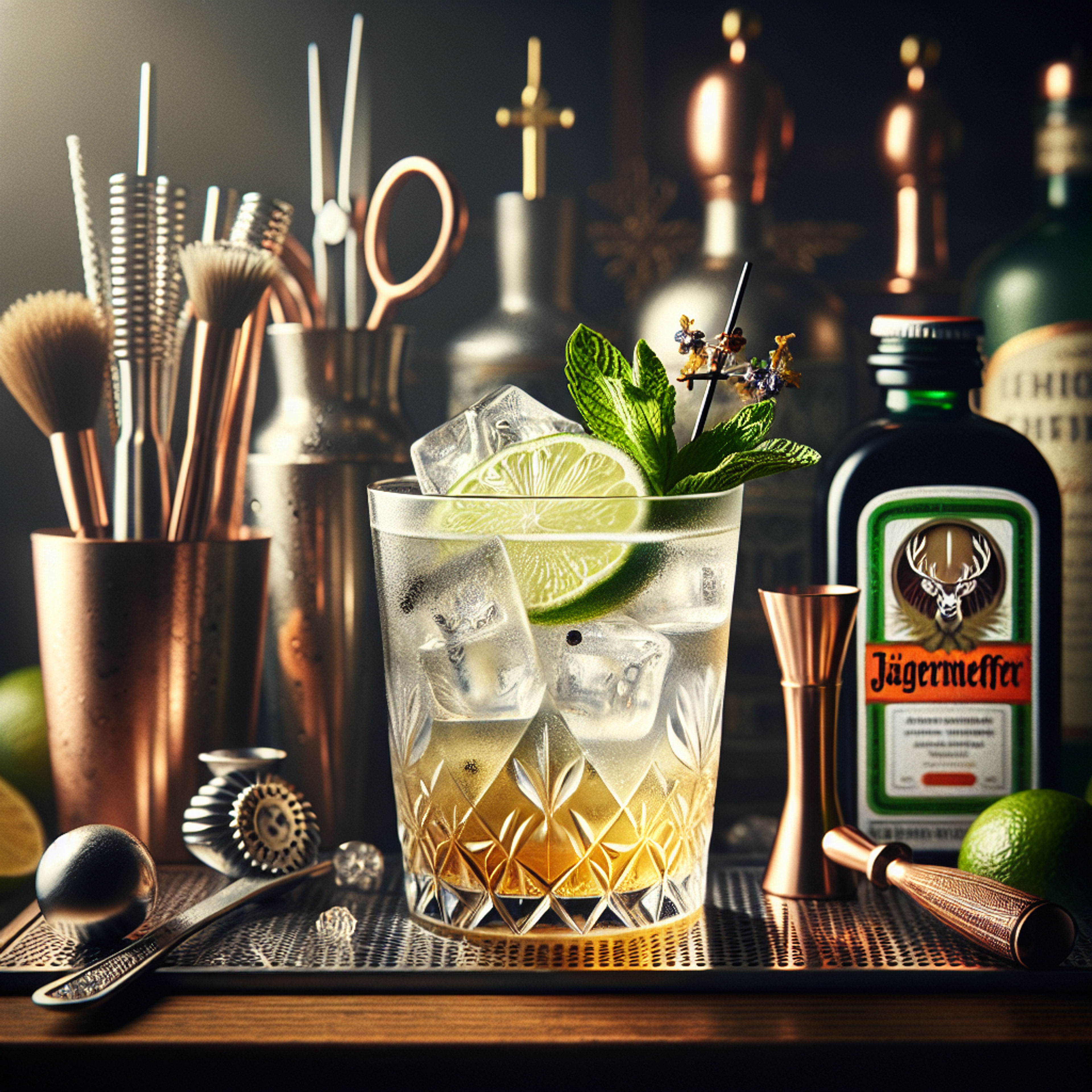 Alpine Enigma, Herbal, citrusy Alpine Enigma cocktail with Jägermeister ...