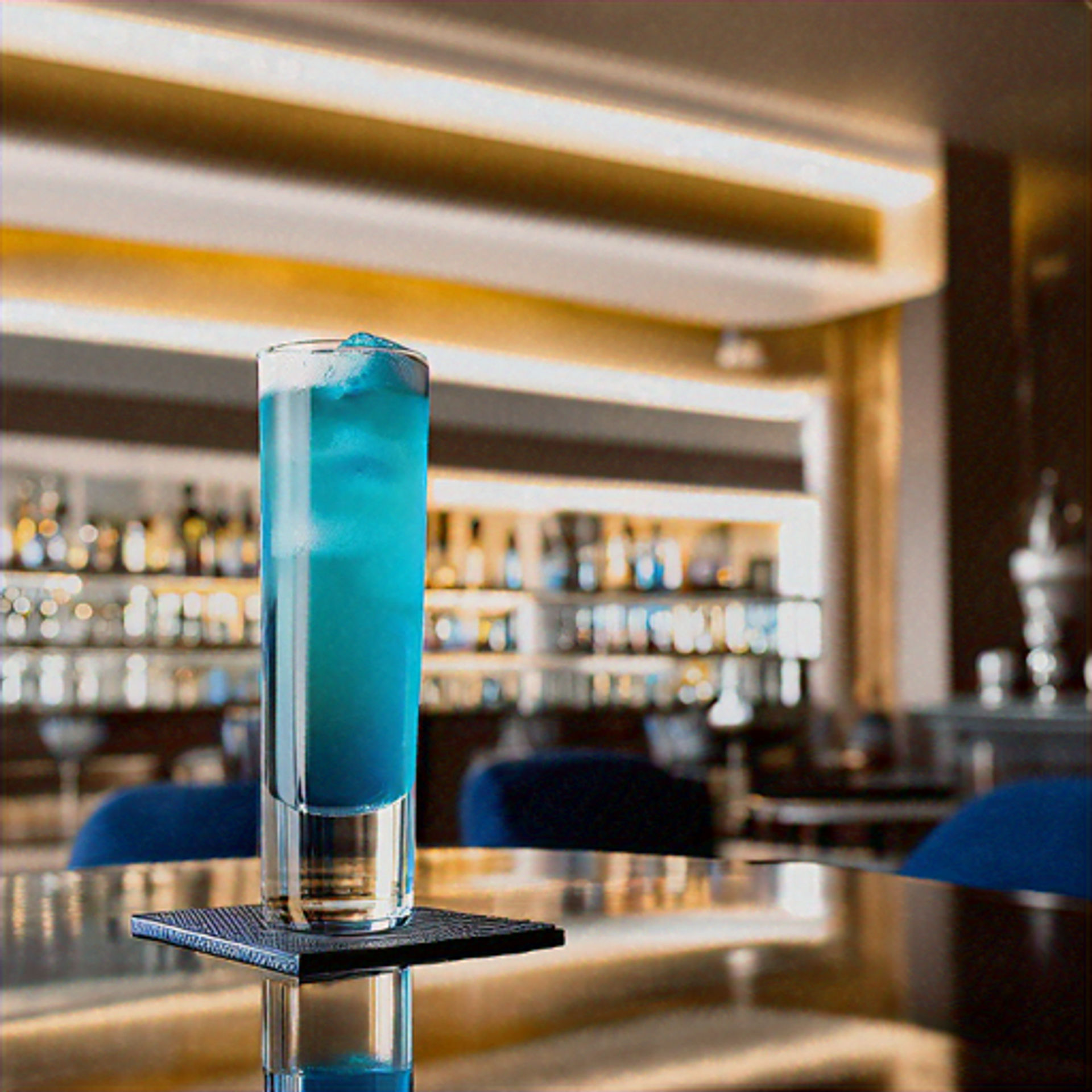 Astro Blue Elegance, Celestial non-alcoholic cocktail with timeless ...