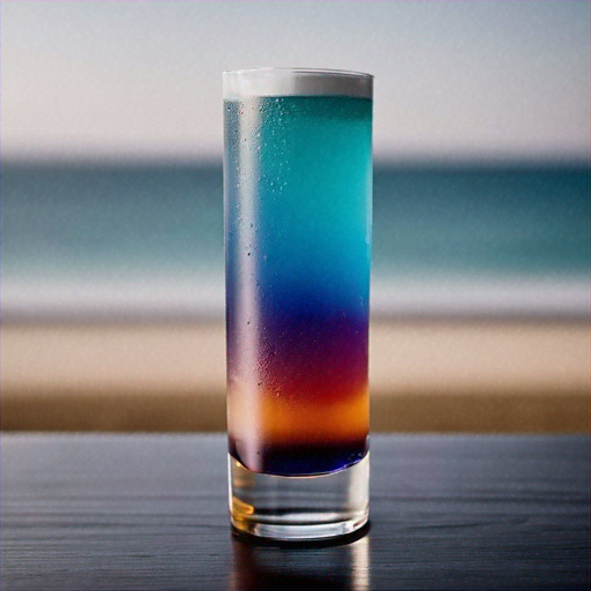 Aurora Nebula, Visually captivating cocktail with layered color ...
