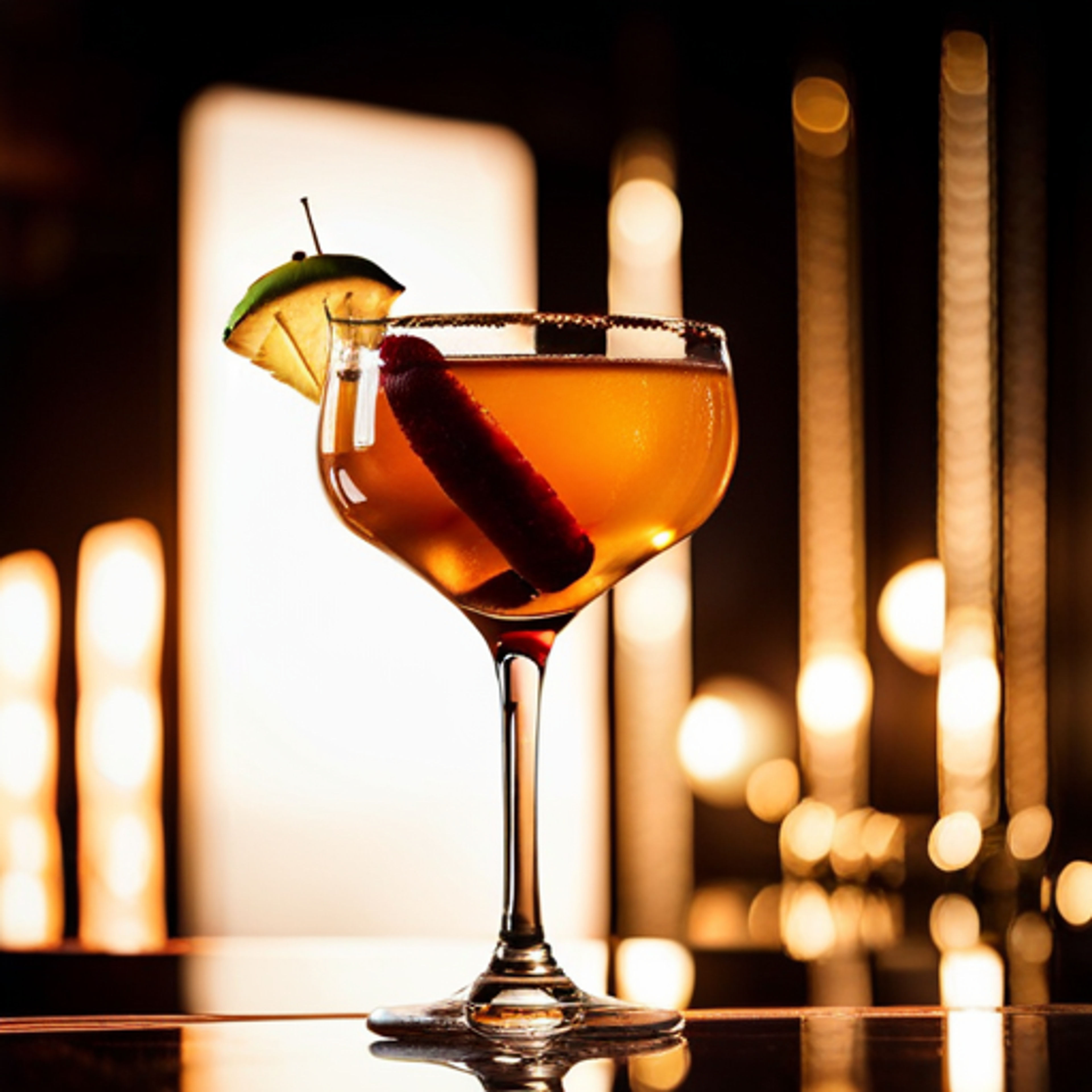 Aztec Gold Elixir, Opulent tequila cocktail with complementary flavors ...