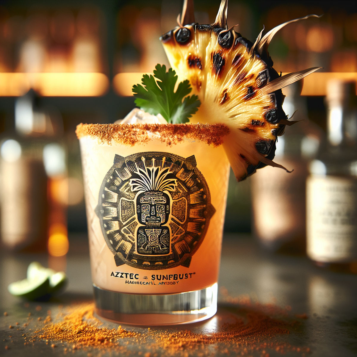 Aztec Sunburst, vibrant and sophisticated cocktail with bold and exotic ...