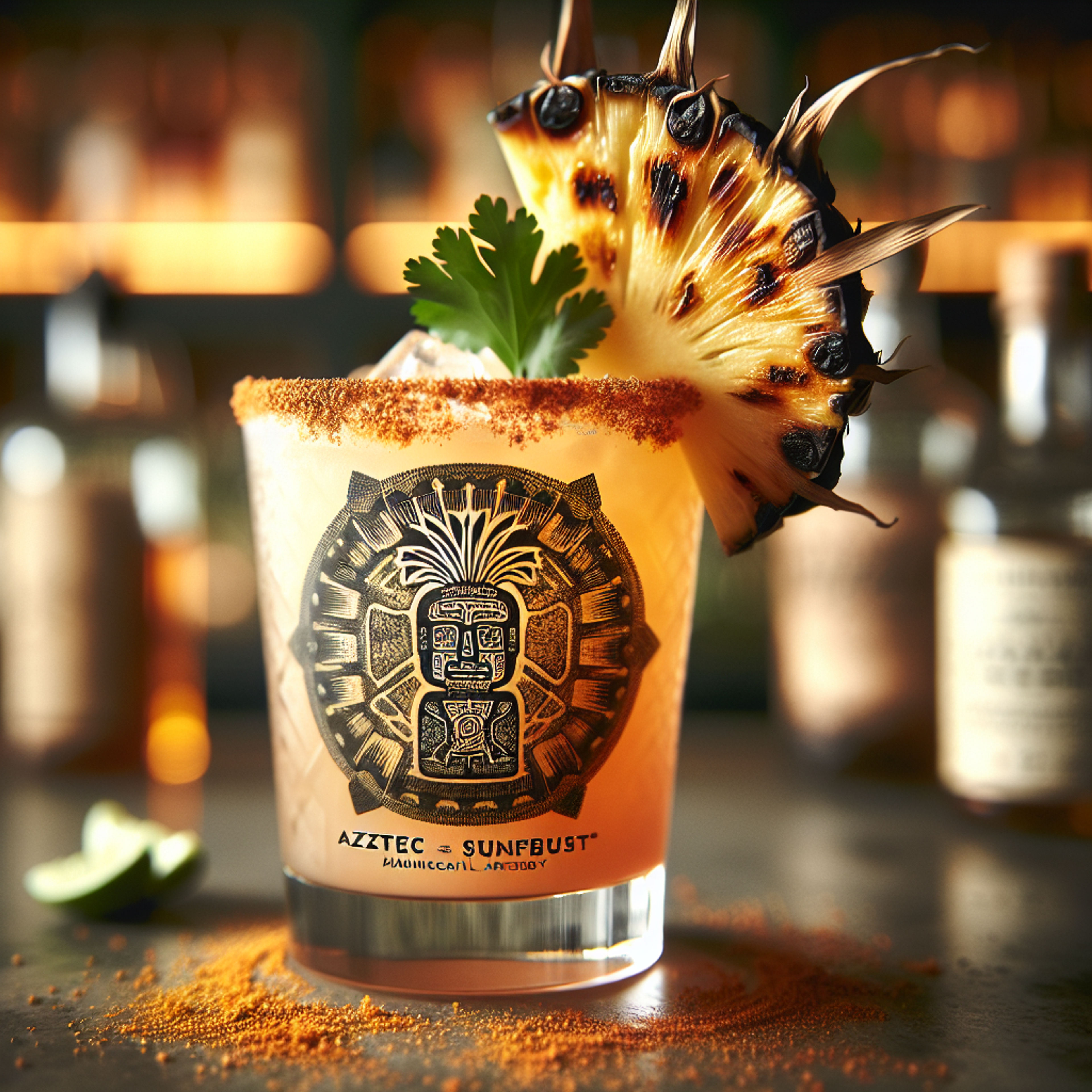 Aztec Sunburst, vibrant and sophisticated cocktail with bold and exotic ...