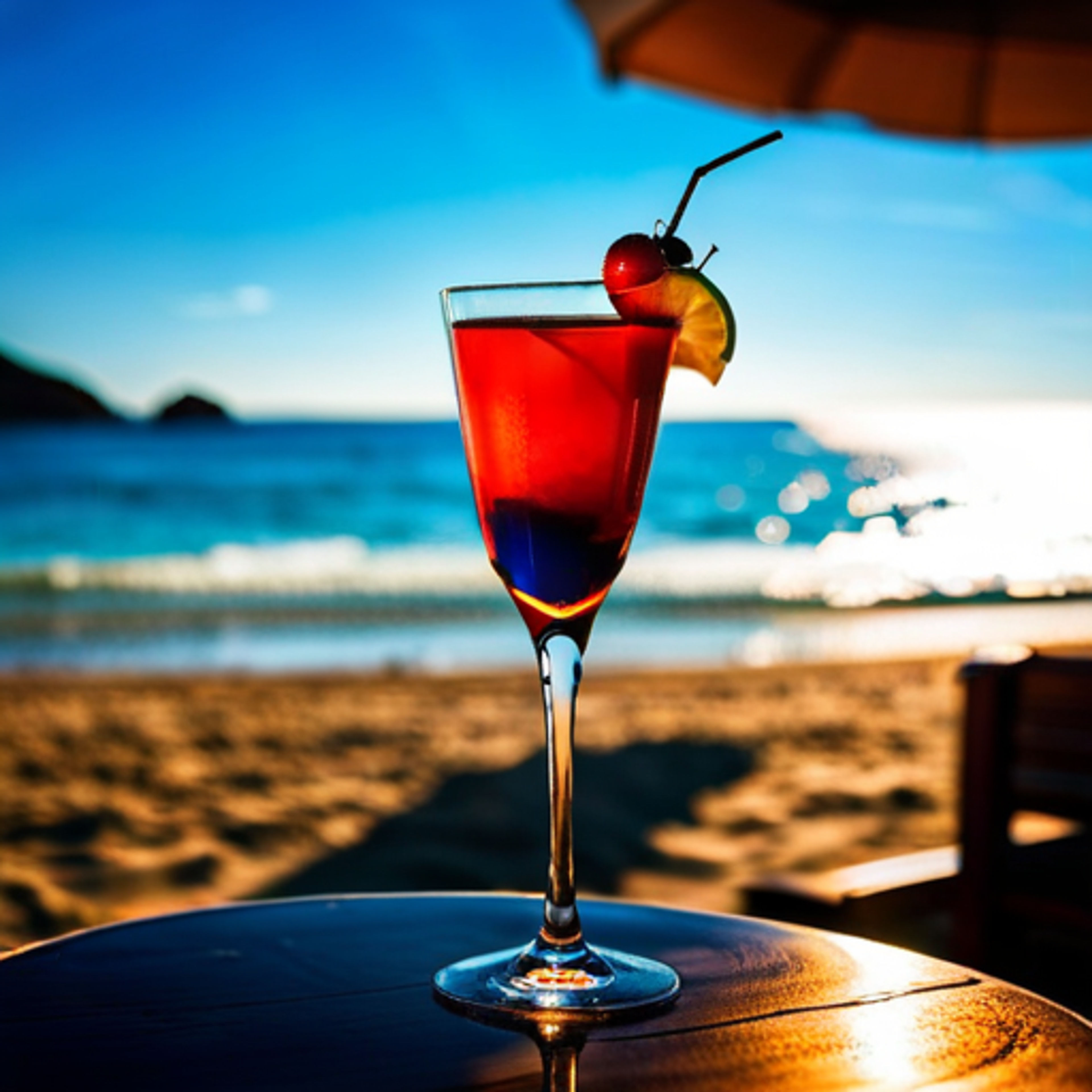 Azure Bliss, Azure Bliss cocktail with fruity, citrusy flavors