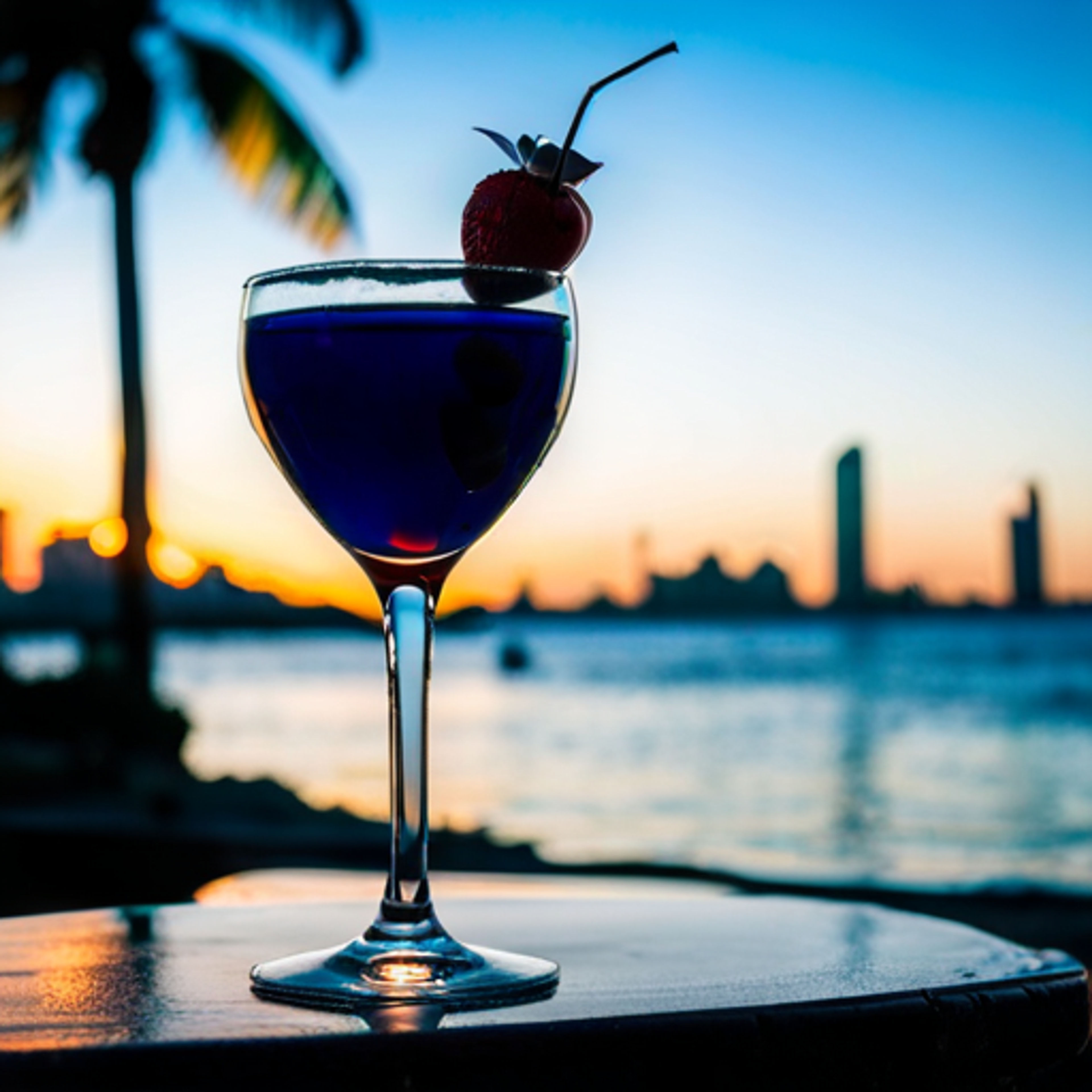 Azure Serenity, Tranquil blueberry-infused cocktail