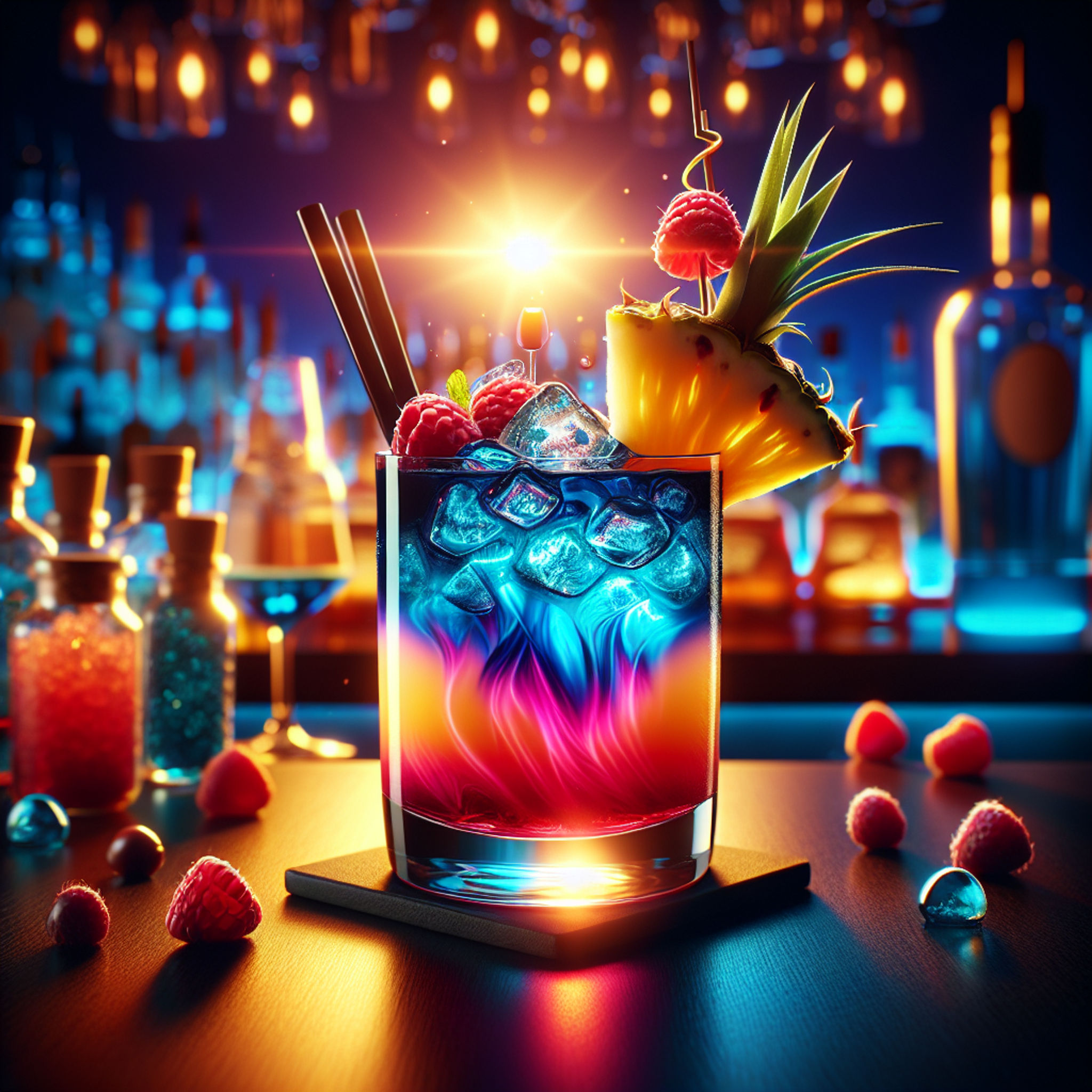 Azure Sunset Dream, Tropical and berry flavors in a visually stunning ...