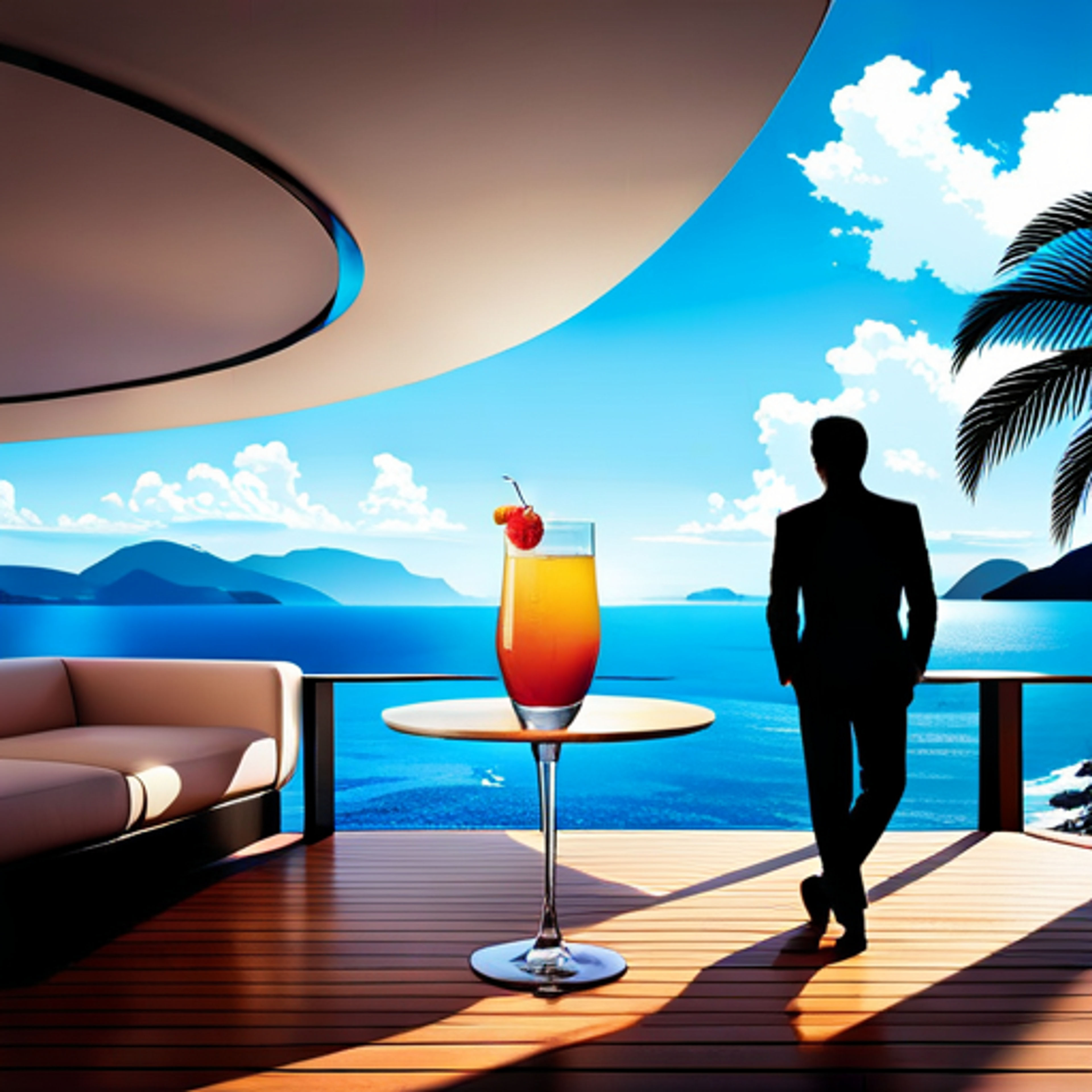 Azure Zephyr, Refreshing cocktail with a hint of citrus and a striking ...