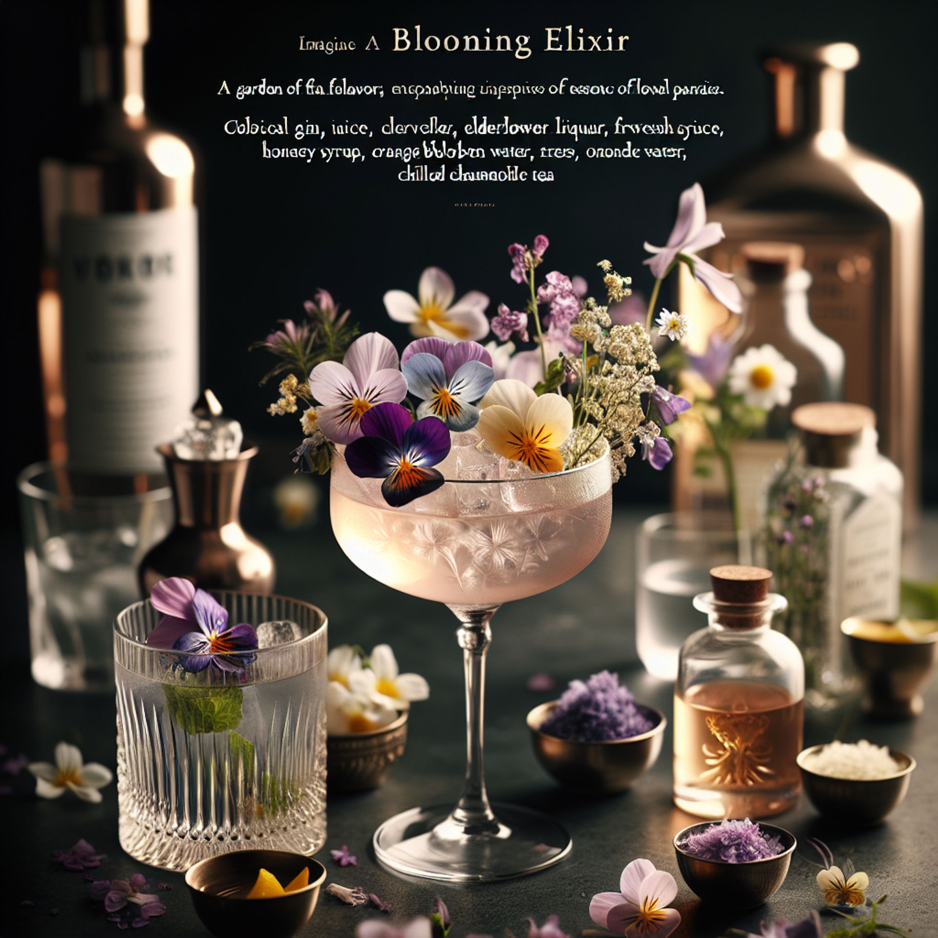 Blooming Elixir, Floral paradise in a delicate cocktail
