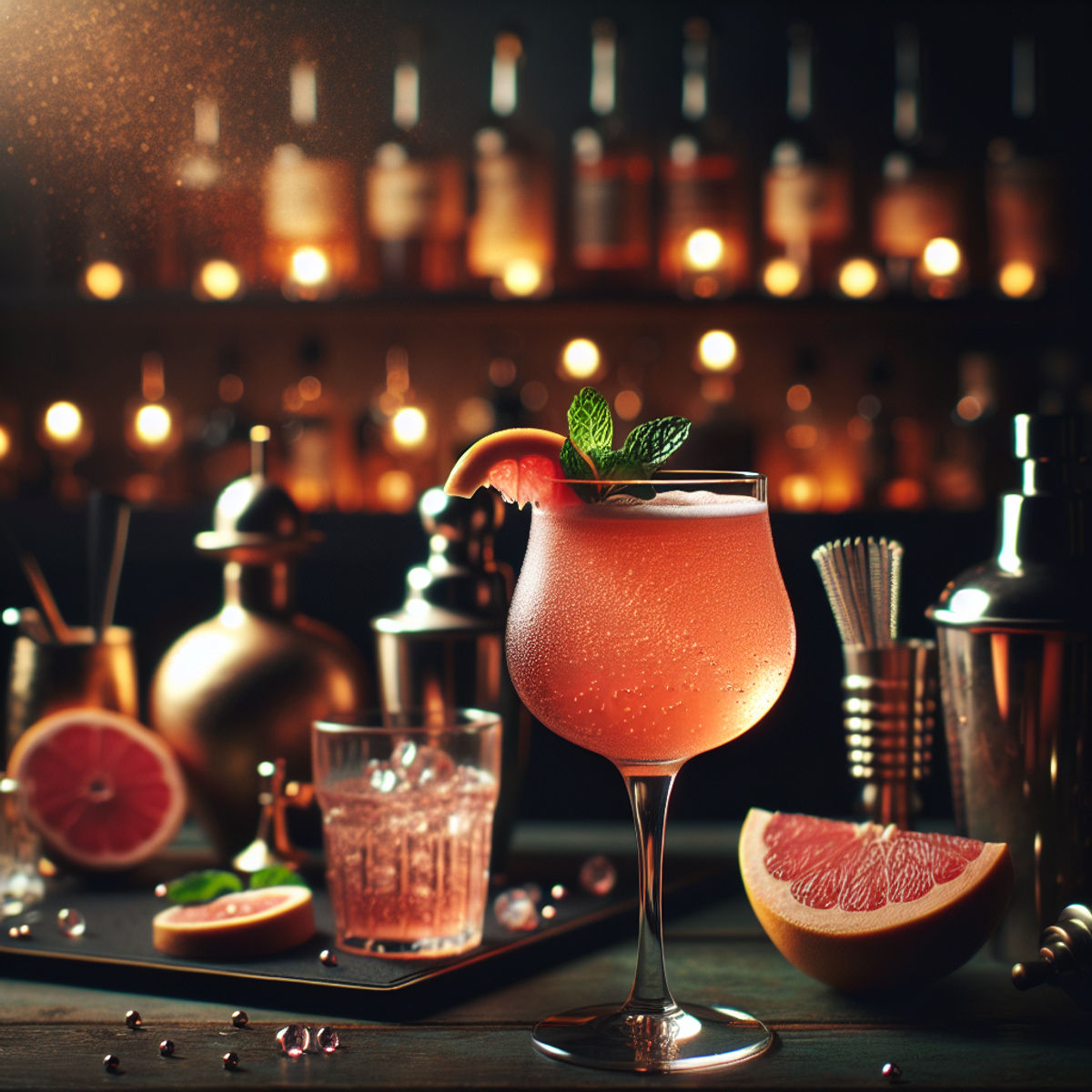 Blush Sunrise Sparkle, Refreshing cocktail with grapefruit, vodka, and ...