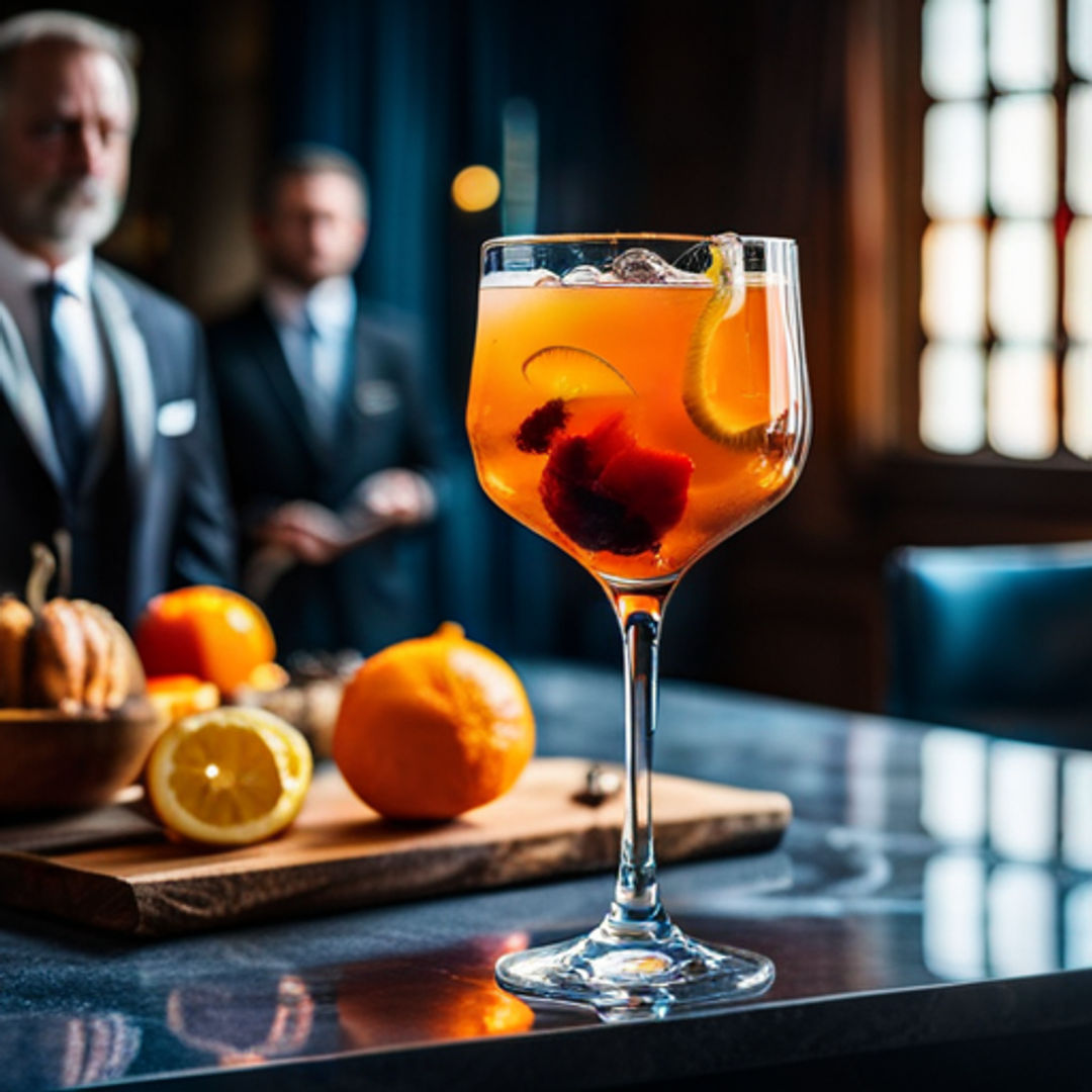Bourbon Caramel Twilight, Spirit-forward cocktail with bold flavors and ...