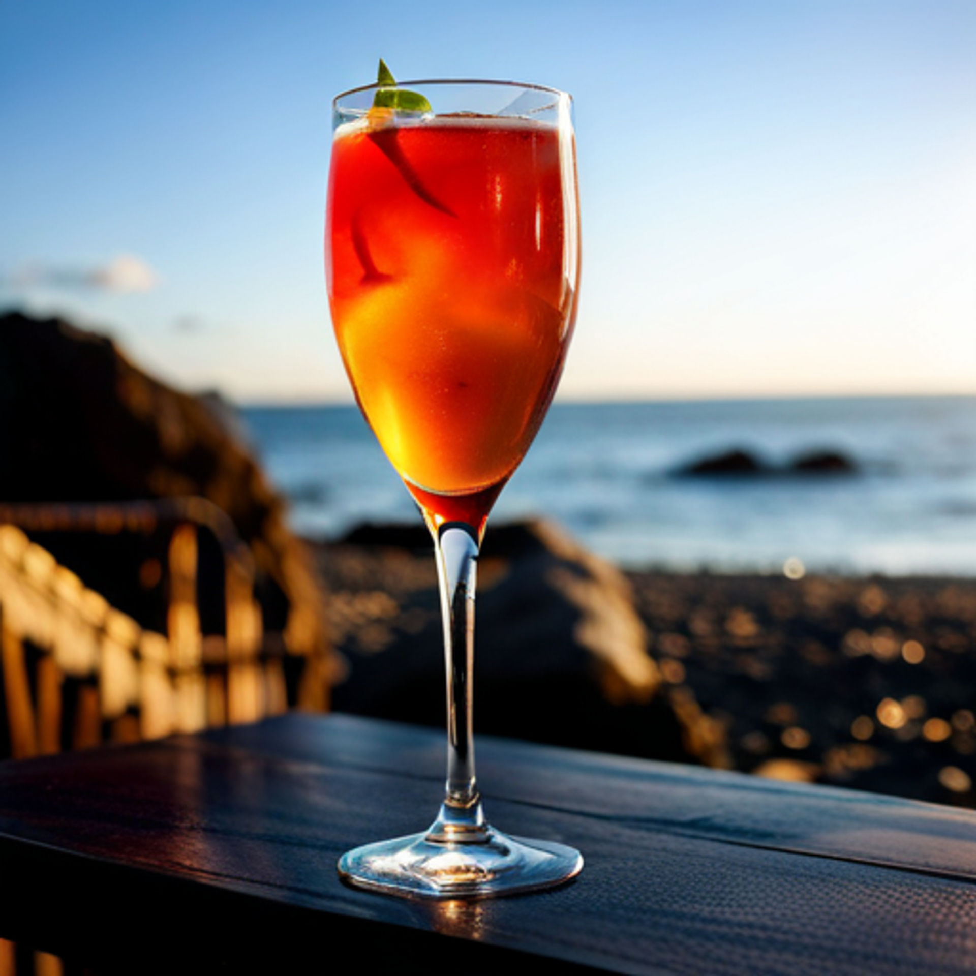 Celestial Ember, Complex cocktail with brandy, port, honey, bitters ...