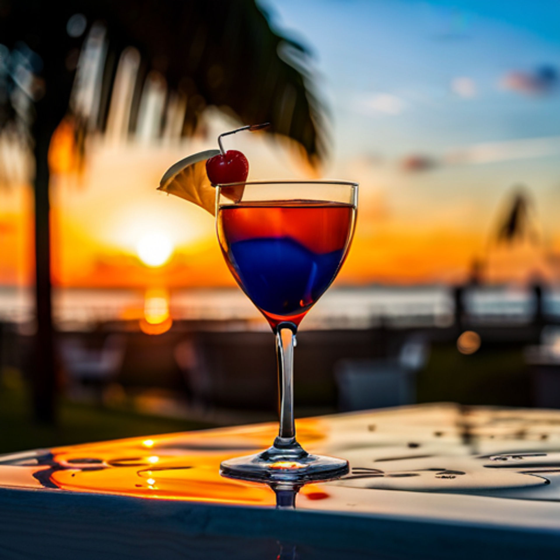 Celestial Garden Mocktail, Layered, non-alcoholic mocktail with herbal ...