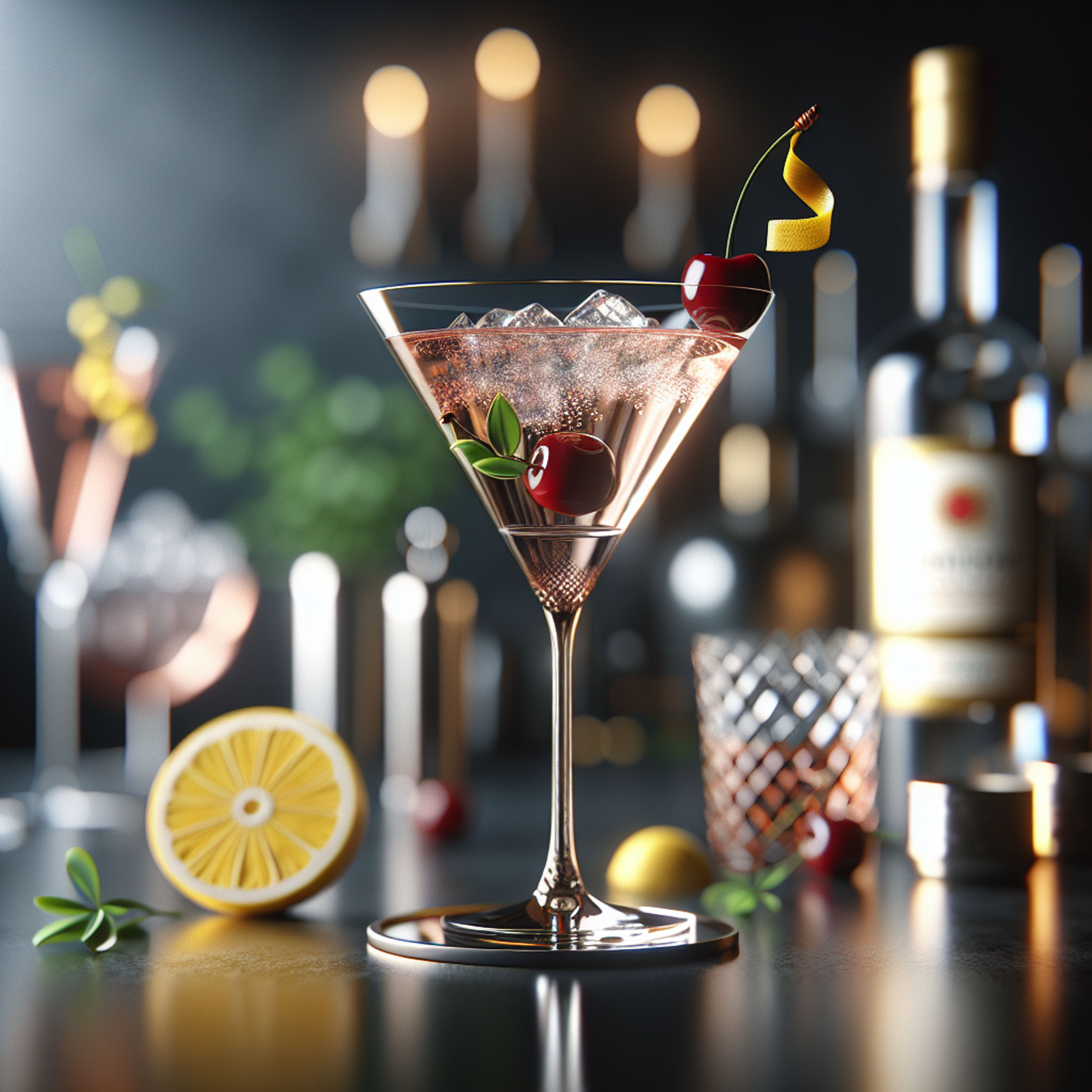 Cherry Vodkatini Aperitivo, sophisticated cherry-inspired vodka cocktail