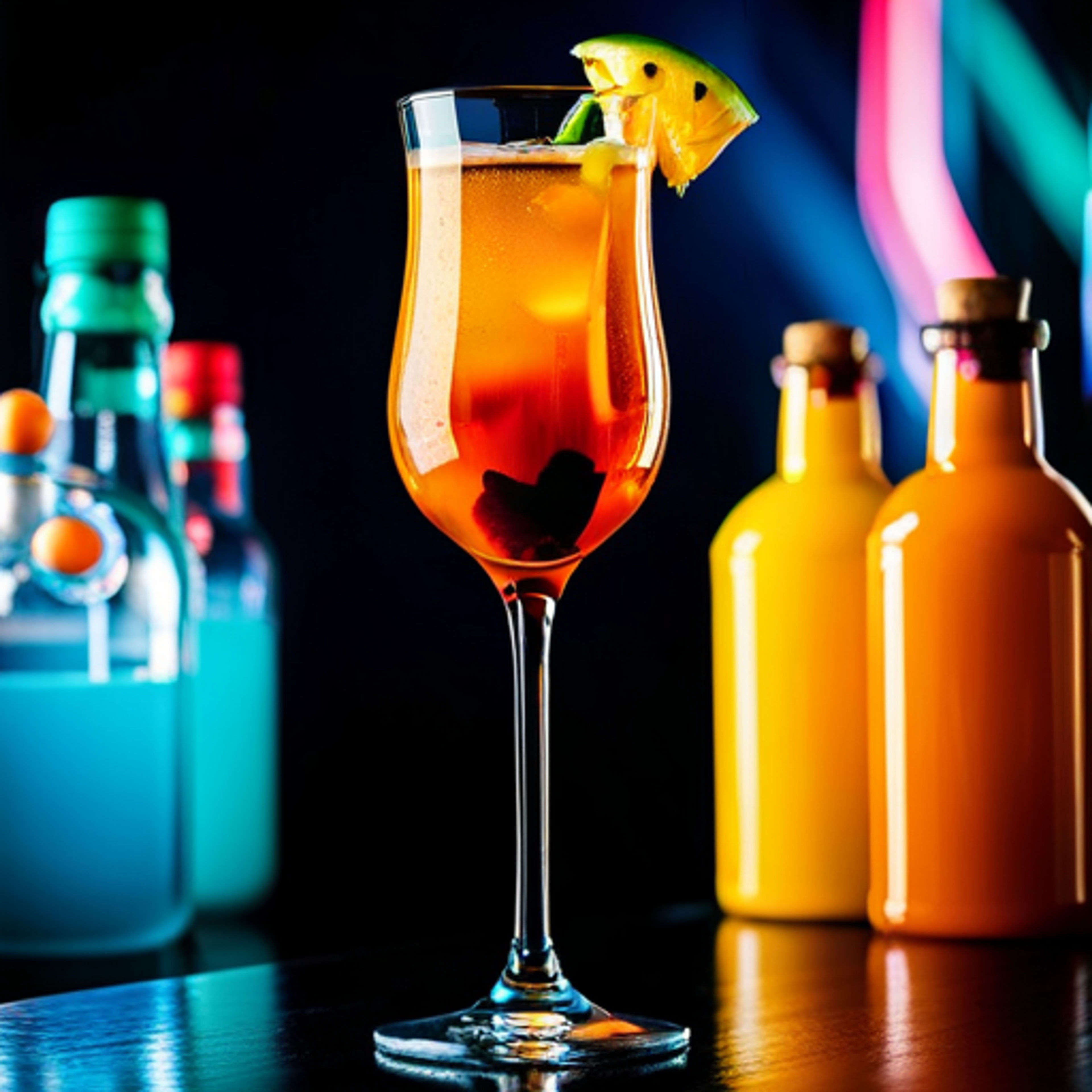 Citrus Aurora, Vibrant citrus cocktail with bitter-sweet harmony