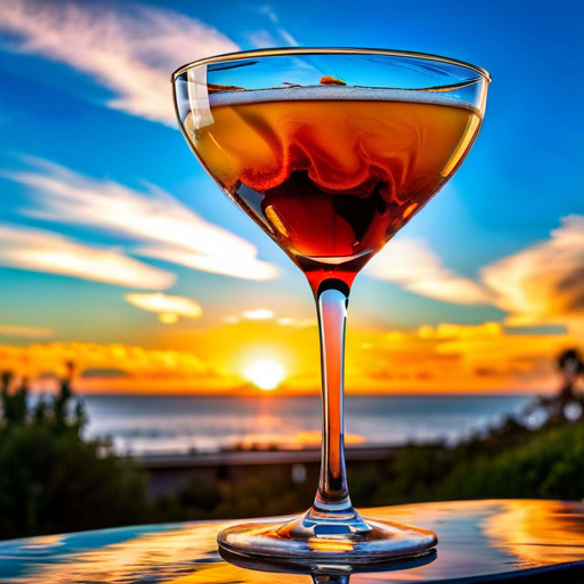 Citrus Cascade Delight, Refreshing citrus whiskey cocktail with vibrant ...