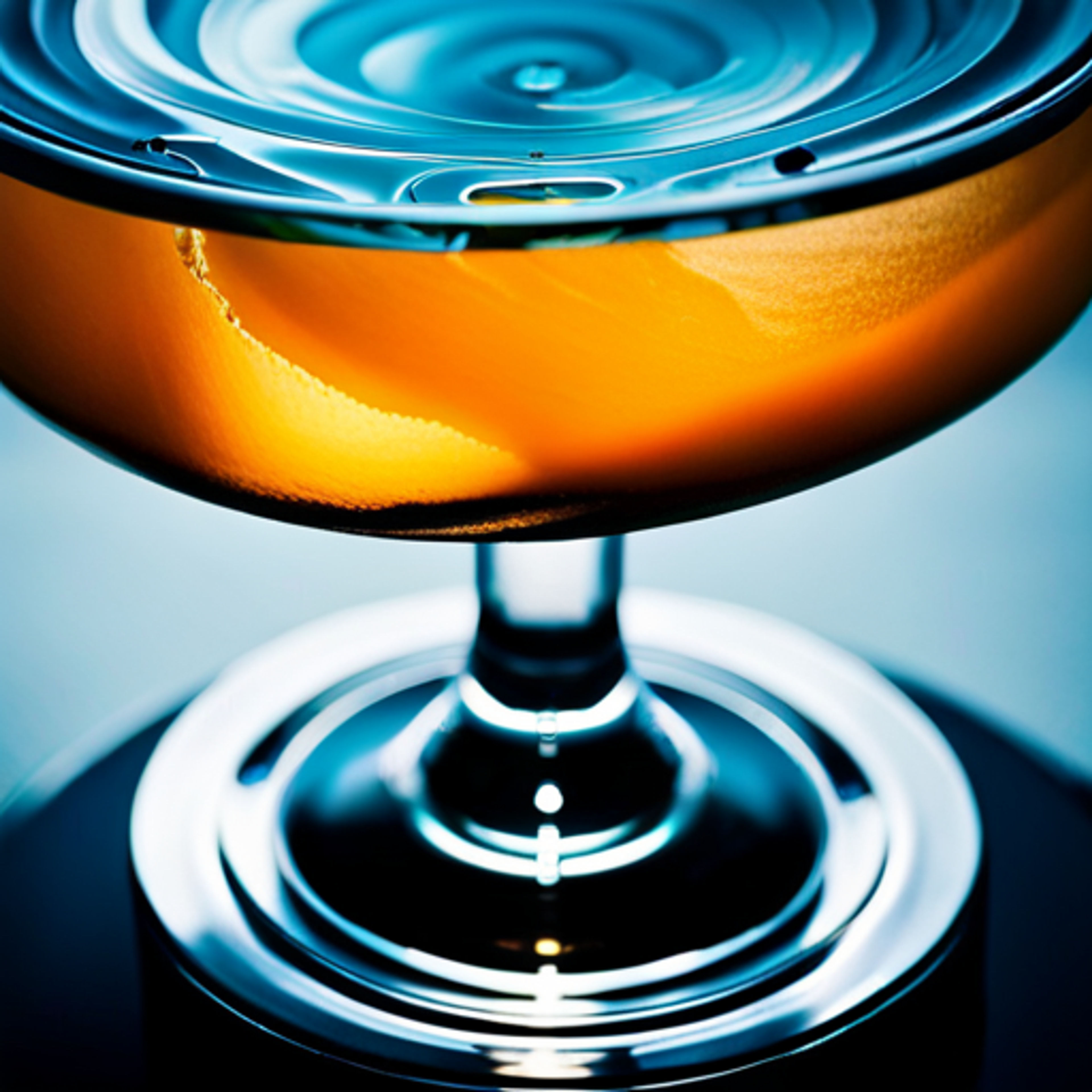 Citrus Serenity Swirl, Bold citrus whiskey and gin cocktail